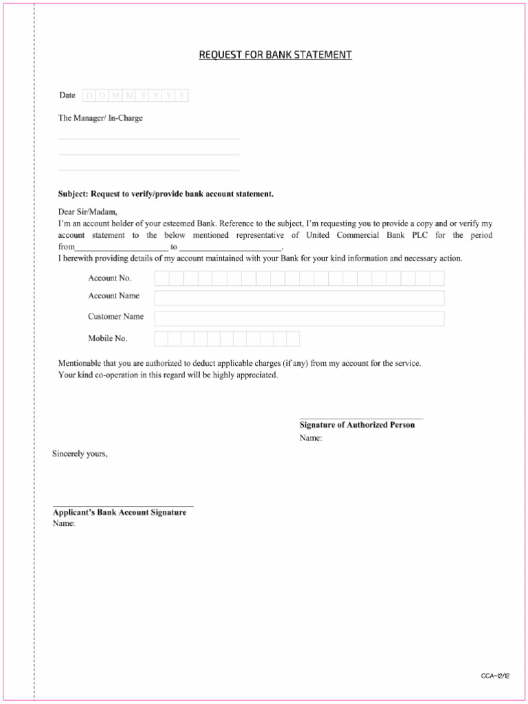 Bank Statement Verification | PDF