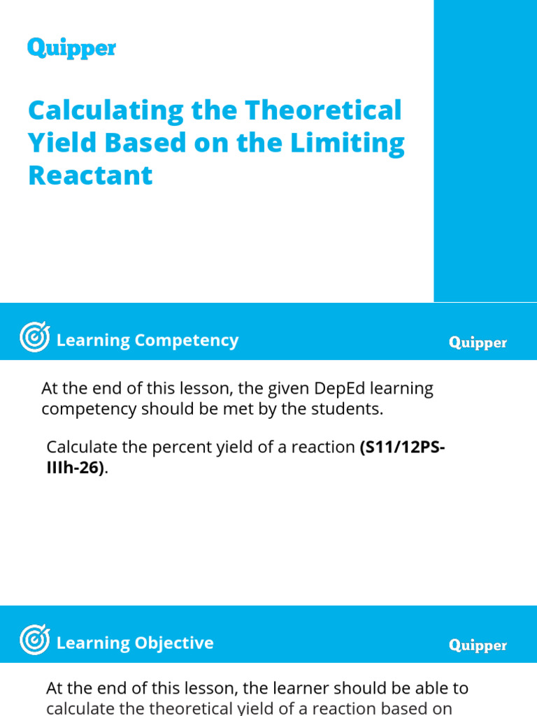 LESSON+2.4+I+Calculating+the+Theoretical+Yield+Based+on+the+Limiting ...