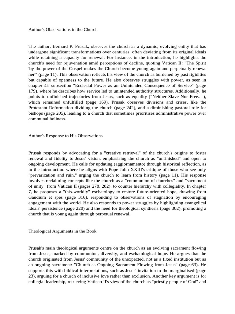 Readings on the Church Unfinished | PDF | Second Vatican Council ...