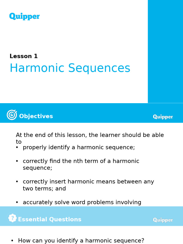 Understanding Harmonic Sequences | PDF | Arithmetic | Mathematics