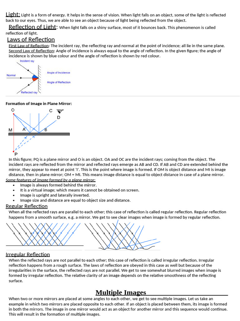 Light_Notes (1) | PDF | Mirror | Eye