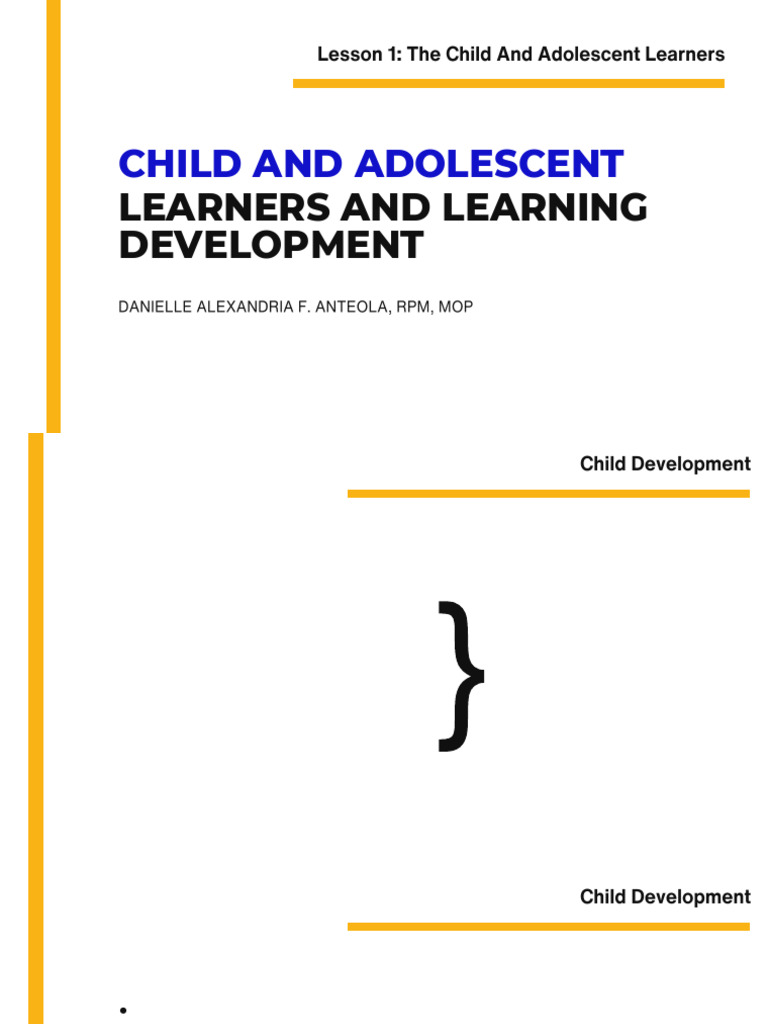 UPDATED Child and Adolescent Learners and Learning Development Module | PDF | Hearing Loss ...