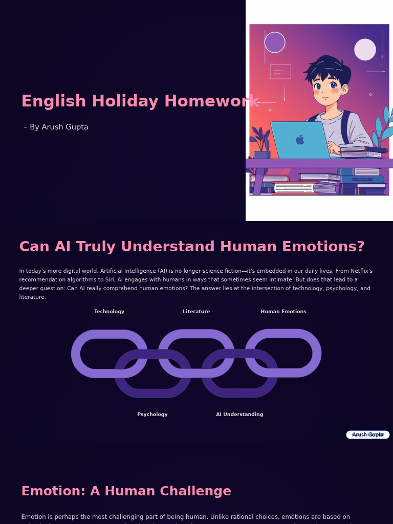 English-Holiday-Homework - Arush Gupta (AI & ME) | PDF | Intelligence ...