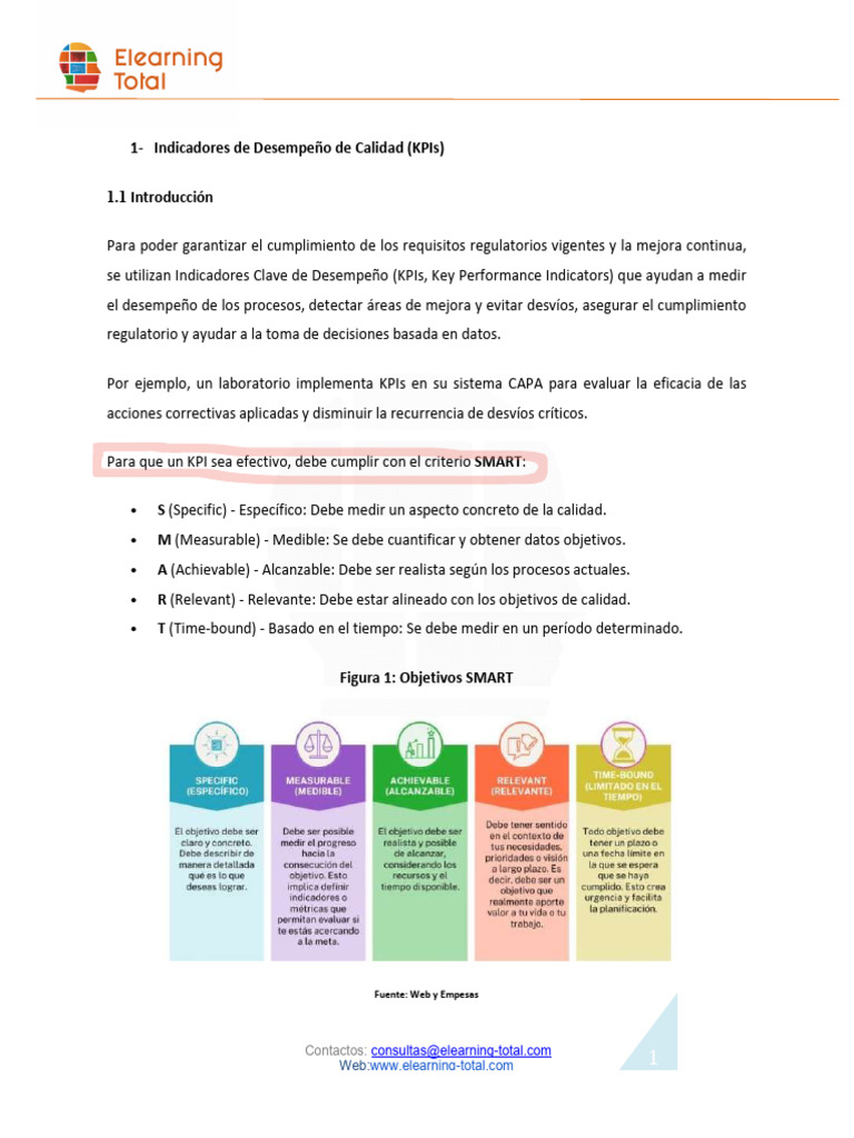 KPIs y Gestión de Riesgos en Calidad | PDF | Indicador de rendimiento ...