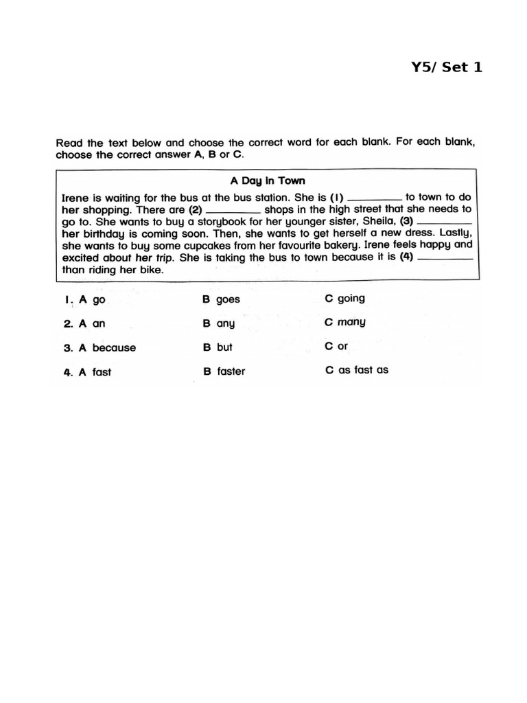 MMI Year 5 English | PDF