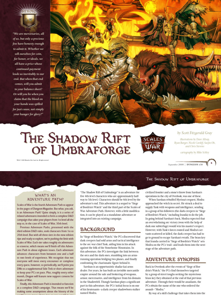 3 - The Shadow Rift of Umbraforge | PDF | Dungeons & Dragons