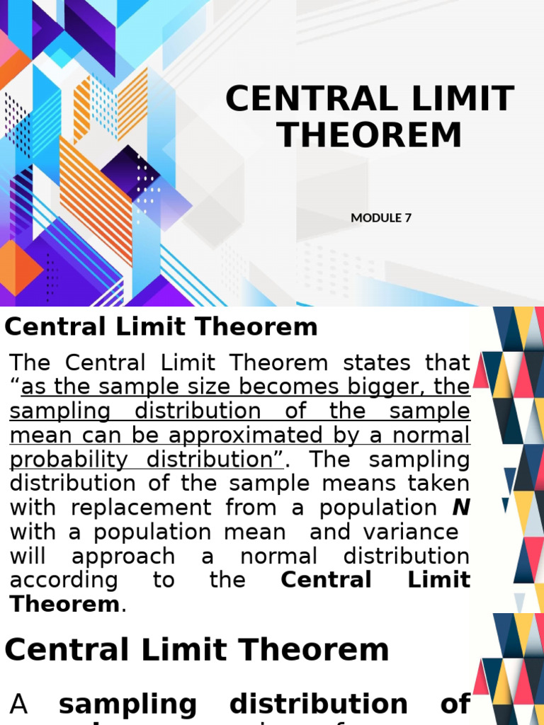 Understanding the Central Limit Theorem | PDF