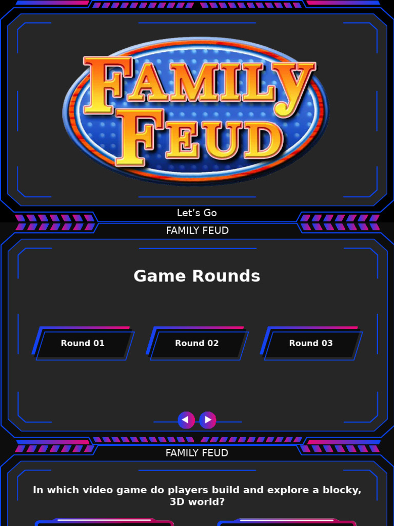 Family Feud Game PowerPoint Template | PDF | Mario | Gaming