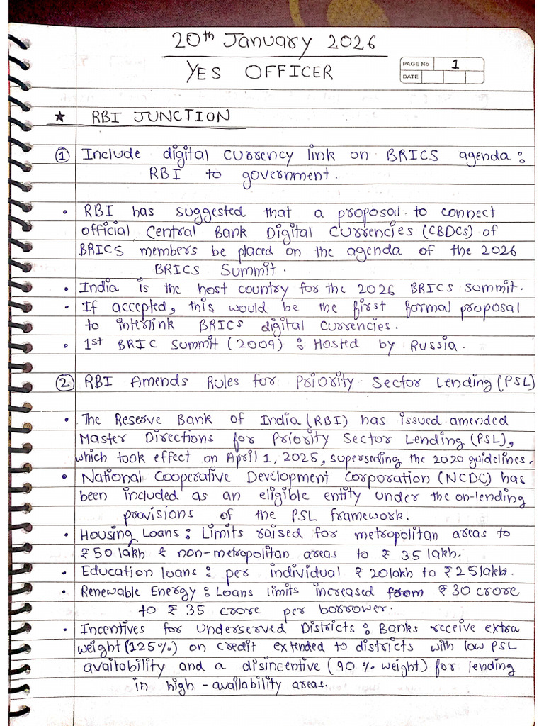 20 Jan 26, Handwritten Notes | PDF