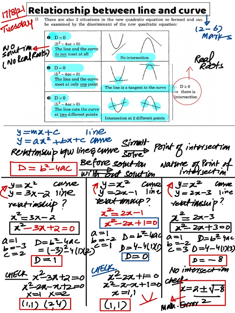 3. Relationship Between Line and Curve | PDF | Geometry | Analytic Geometry