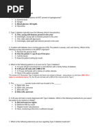 Diabetes Mellitus Practice Questions | PDF | Hyperglycemia | Diabetes ...