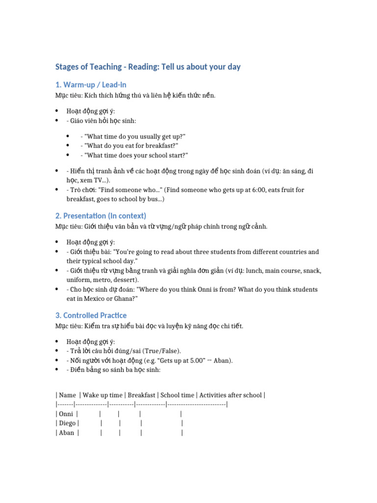 Stages of Teaching Reading | PDF