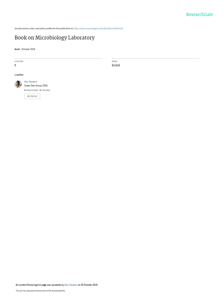 Book on Microbiology Laboratory | PDF | Microbiology | Sterilization ...