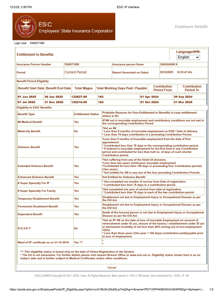 ESIC IP Interface Shashank | PDF | Employee Relations | Welfare State