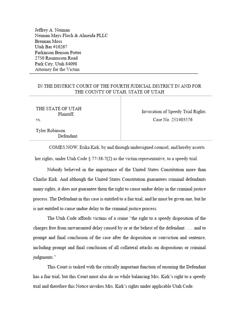 Erika Kirk Filing | PDF