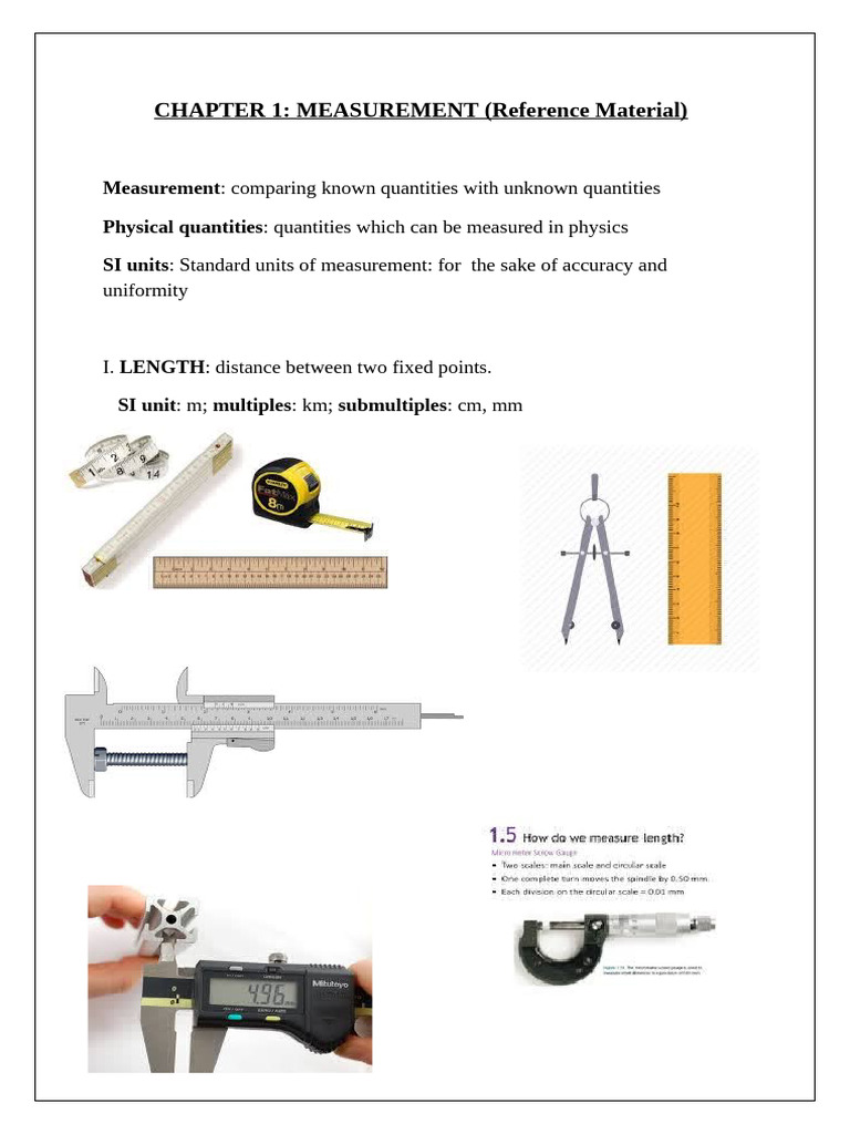 Measurement Fundamentals in Physics | PDF | Buoyancy | Volume