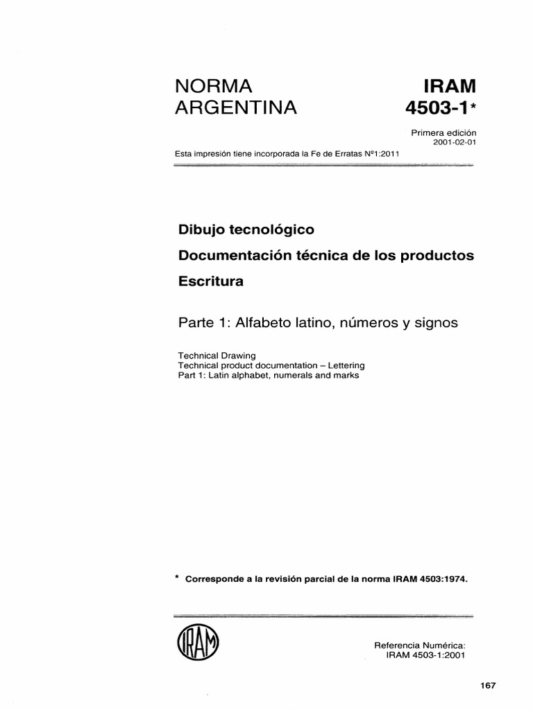Normativa IRAM 4503-1: Dibujo Técnico | PDF | Organización ...
