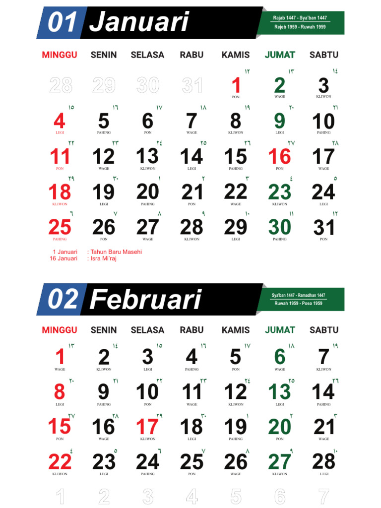 Kalender 2026 | PDF