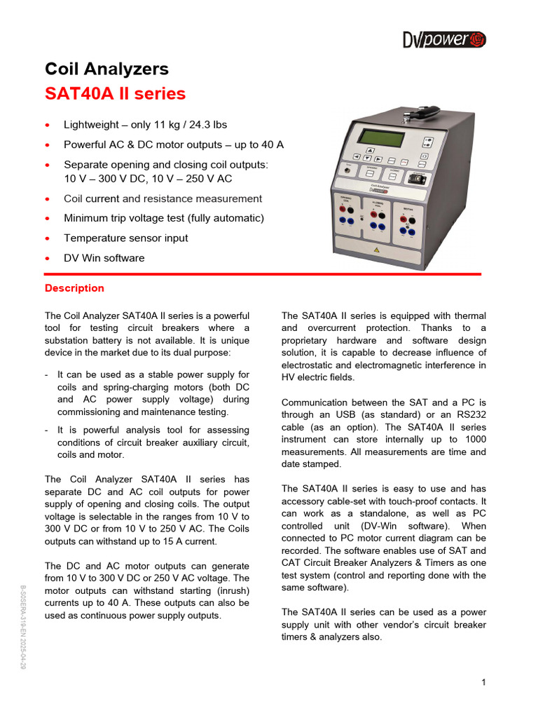 Brochure Sat40a II Series_b s0sera 319 En | PDF | Power Supply | Inductor