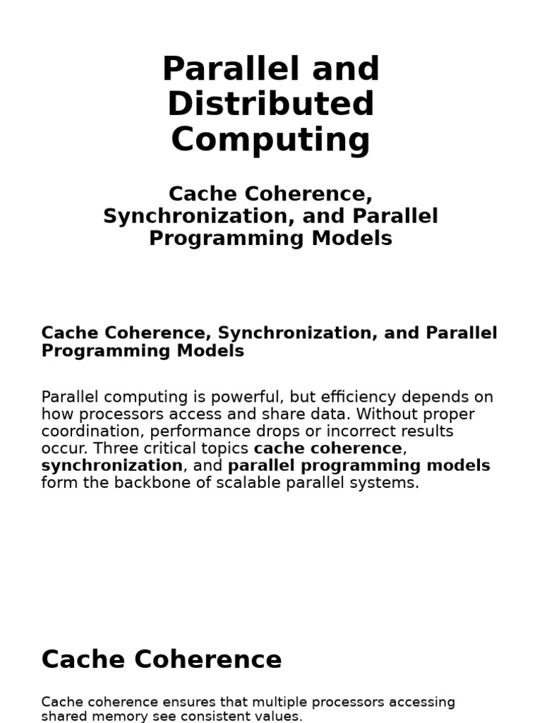 P&D C 3 | PDF | Cpu Cache | Parallel Computing