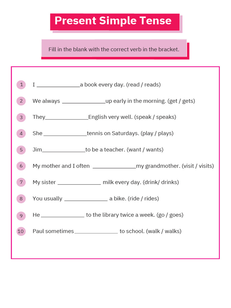 My Bi 1647064500 Present Simple Tense Worksheet Ver 4 | PDF