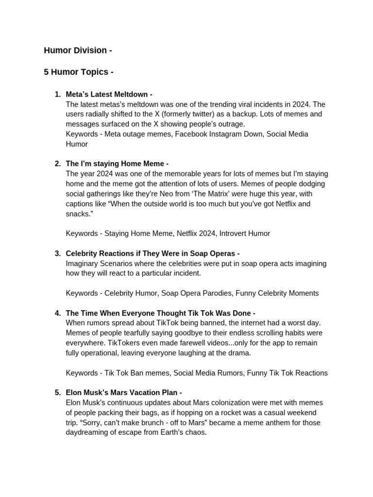 Humor Content (1) | PDF | World Wide Web | Internet & Web