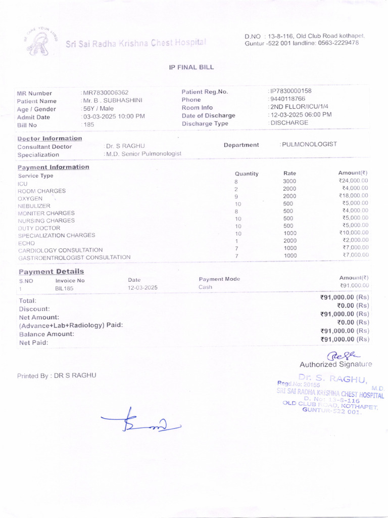 IP Final Bill | PDF