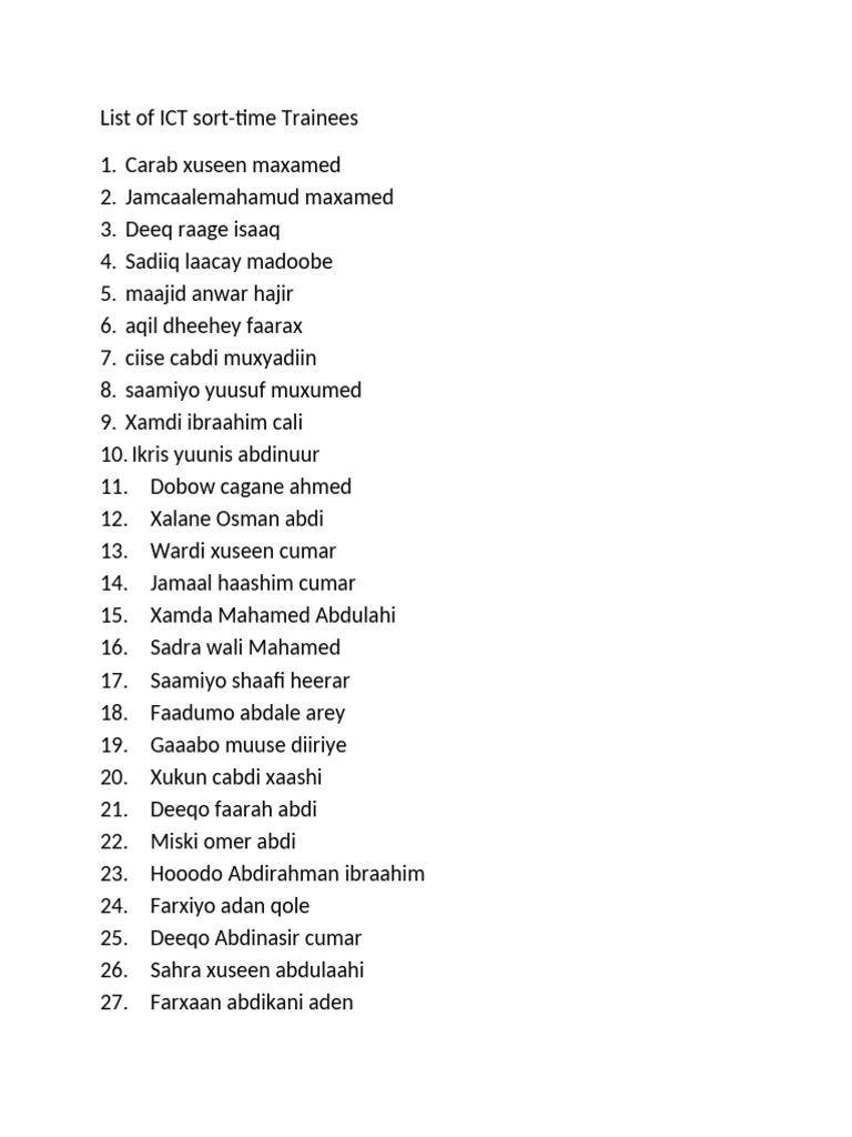 List of ICT Sort 2018 | PDF
