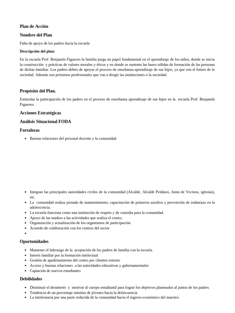 Plan de Accion Prof. Henry | PDF | Maestros | Escuelas