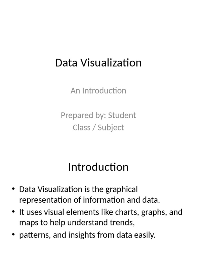 Data Visualization Presentation | PDF