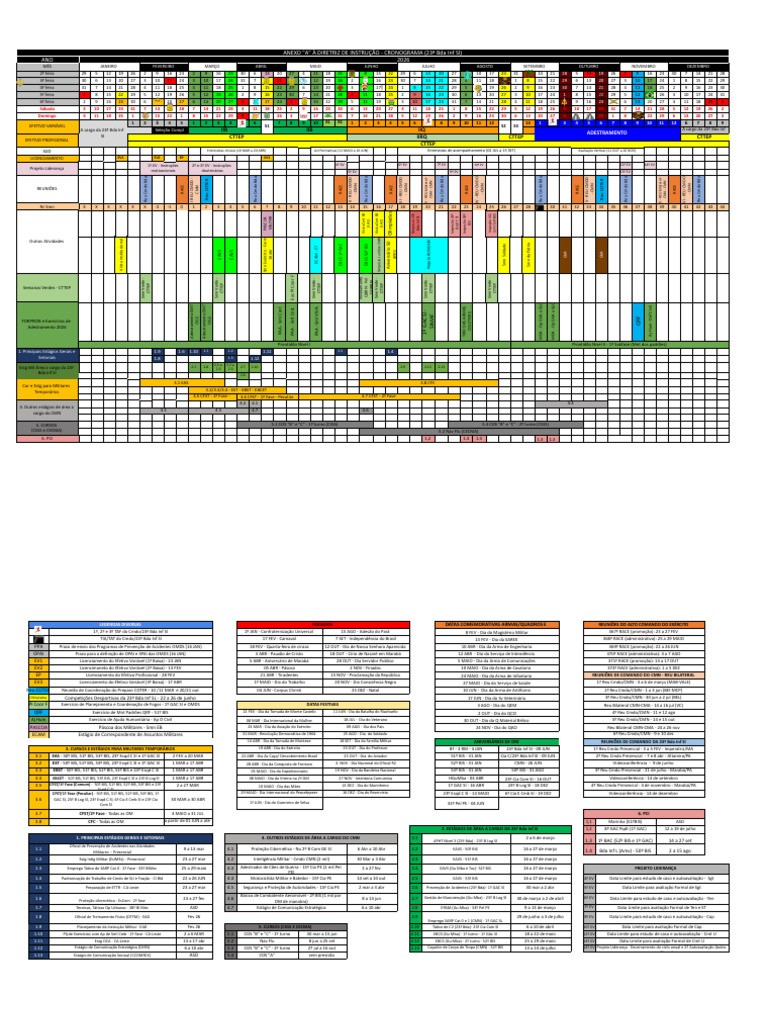 Anexo a - Calendário 2026_23BdaInf Sl - 4 Jan 26 | PDF