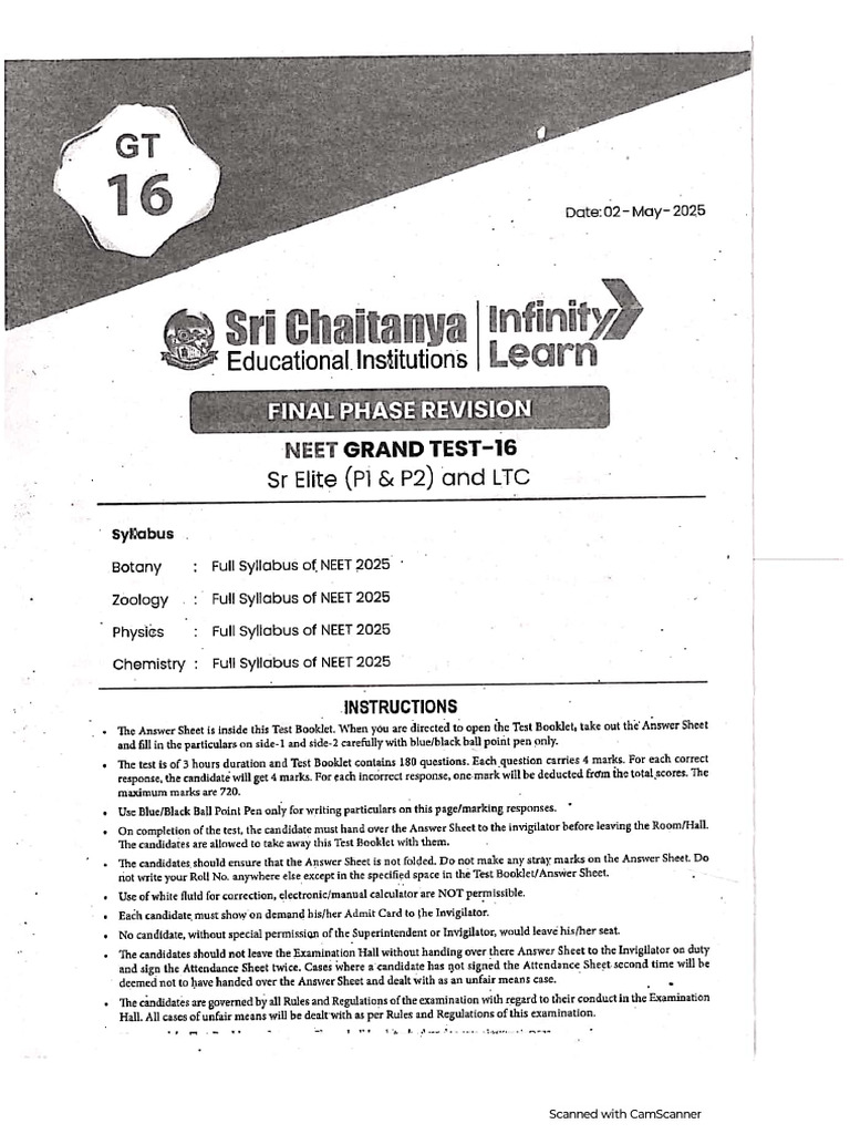 Final Phase Revision Gt-16 02-05-2025 | PDF