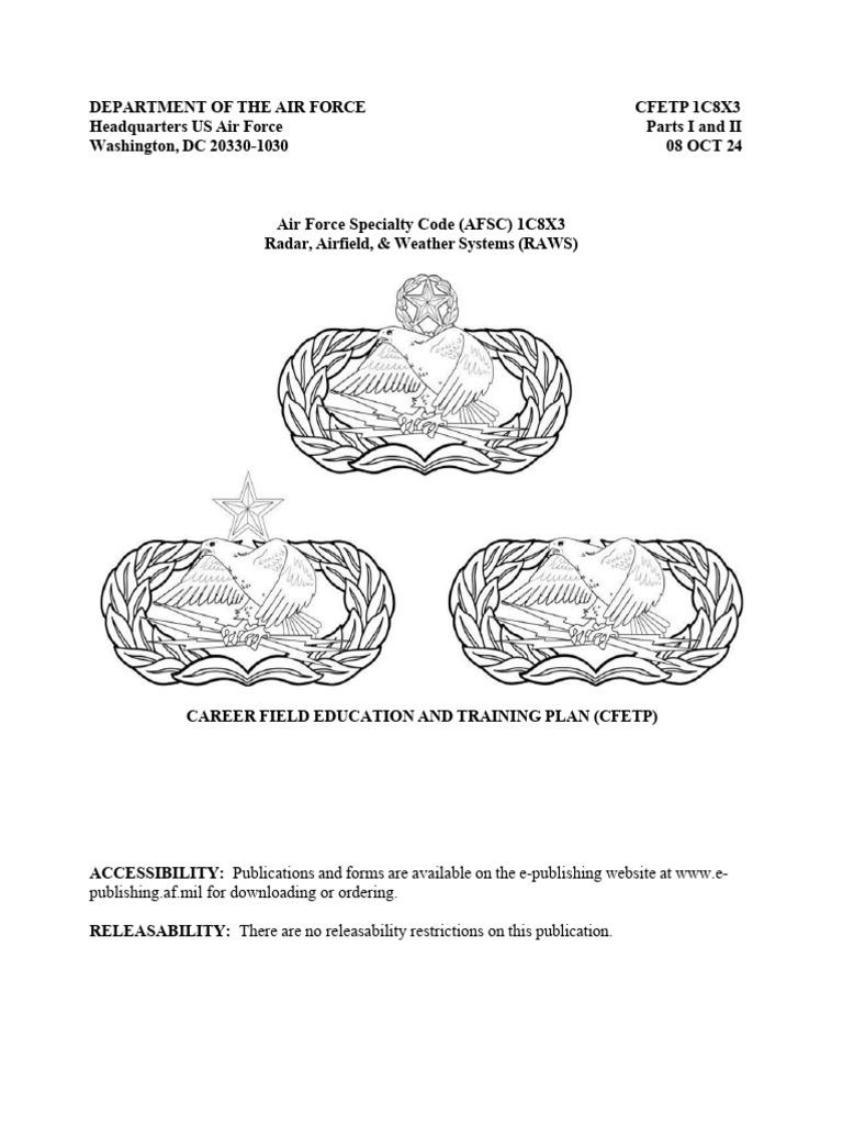 Air Force CFETP 1C8X3 Overview | PDF | United States Air Force
