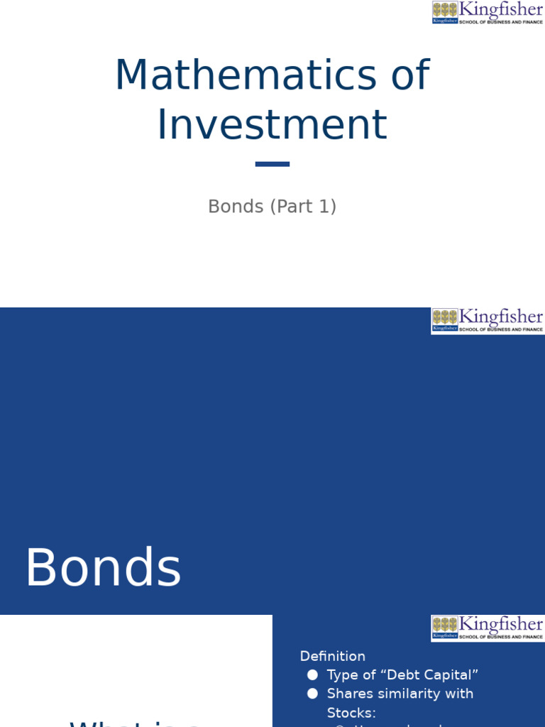 Understanding Bonds: Types and Valuation | PDF | Bonds (Finance ...