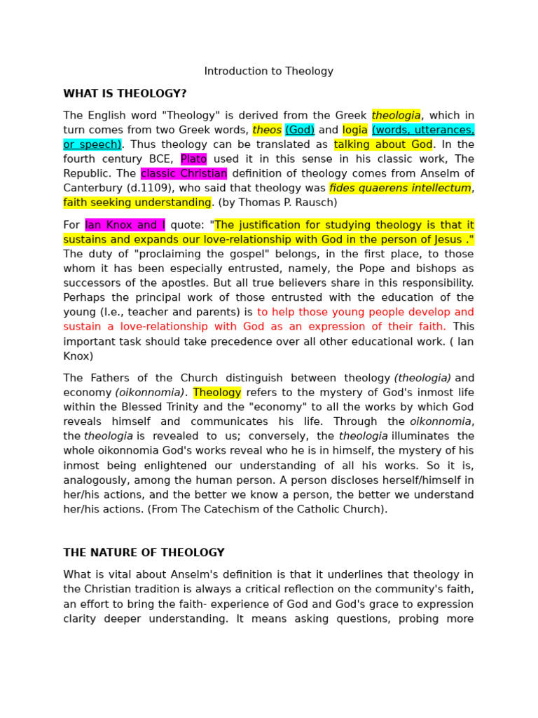 Understanding Christian Theology Basics | PDF | Theology | Faith
