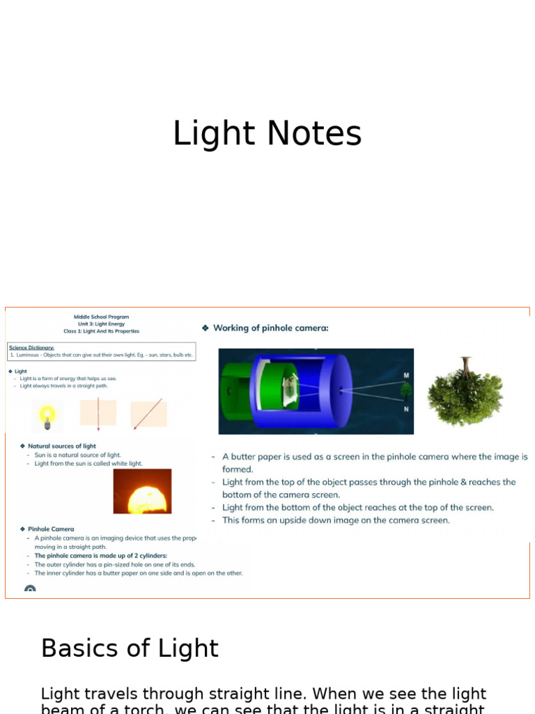 Light Notes Final | PDF