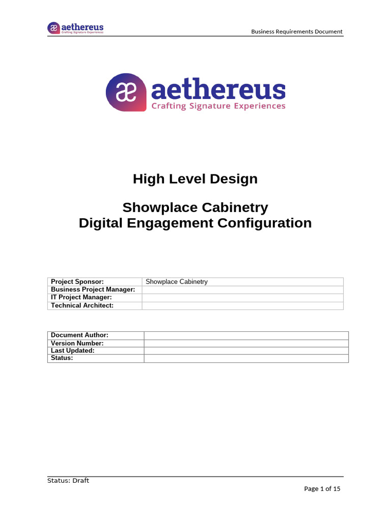 Showplace Cabinety HLD Document | PDF | Corporate Social Responsibility ...