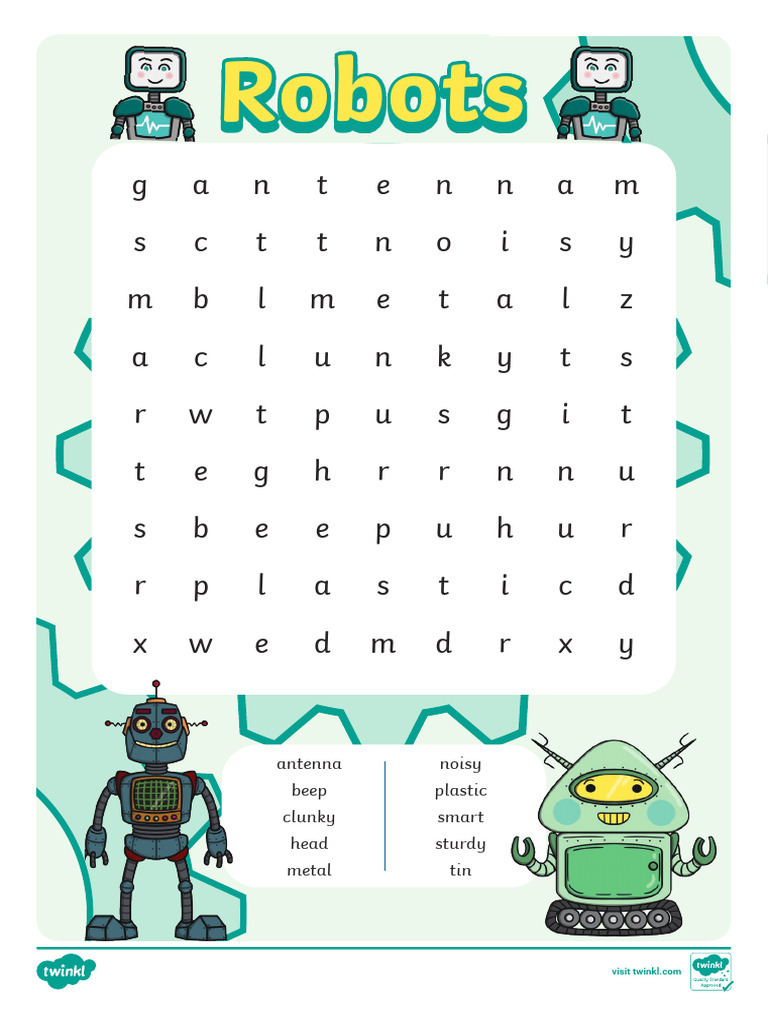 t Tp 1708343080 Robots Word Search Ver 1 | PDF
