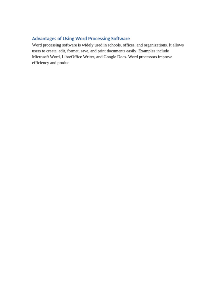Article 4 - Word Processing Software (10 Pages) | PDF | Microsoft Word ...