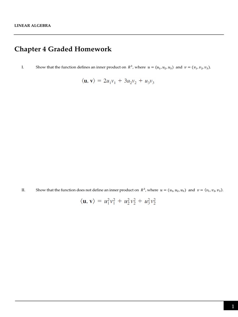 Lin Alg Ch4 Graded Hw (1) | PDF