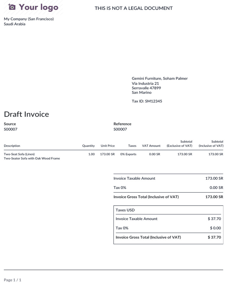 Draft Invoice | PDF