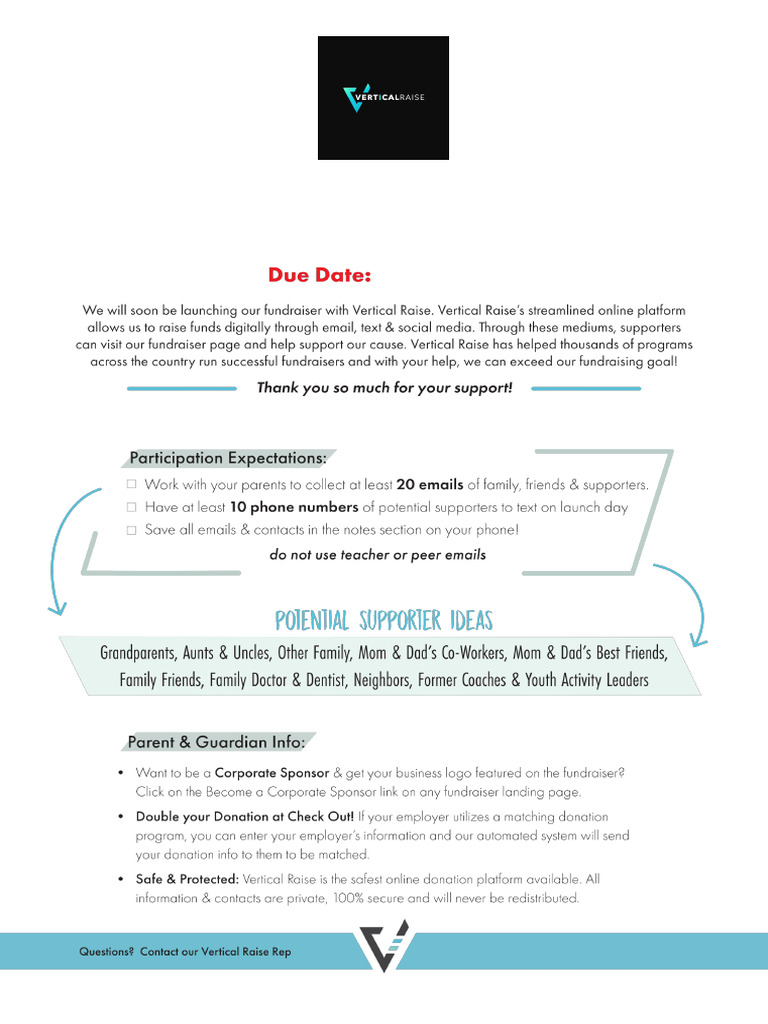 Parent Letter For Vertical Raise | PDF