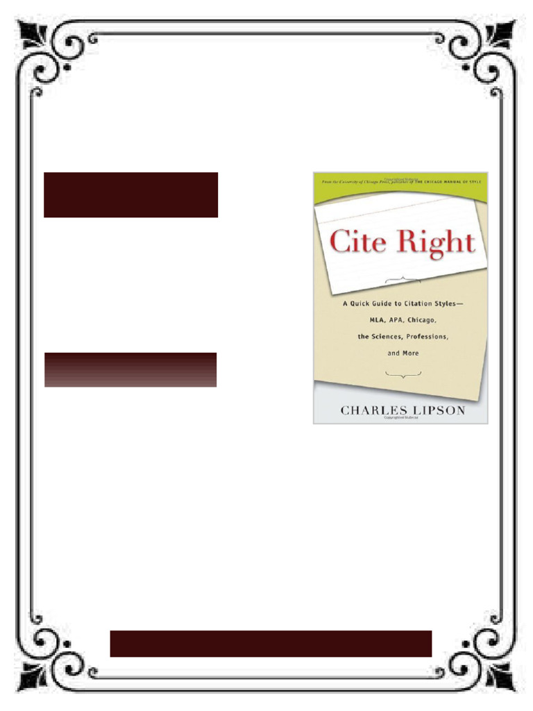 Cite Right Charles Lipson ebook powerful reading format | PDF ...
