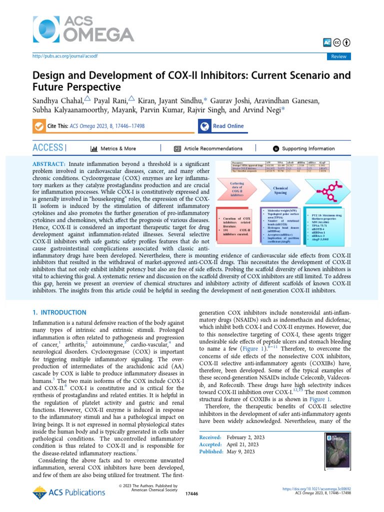 Design and Development of COX-II Inhibitors | PDF | Enzyme Inhibitor | Ic50