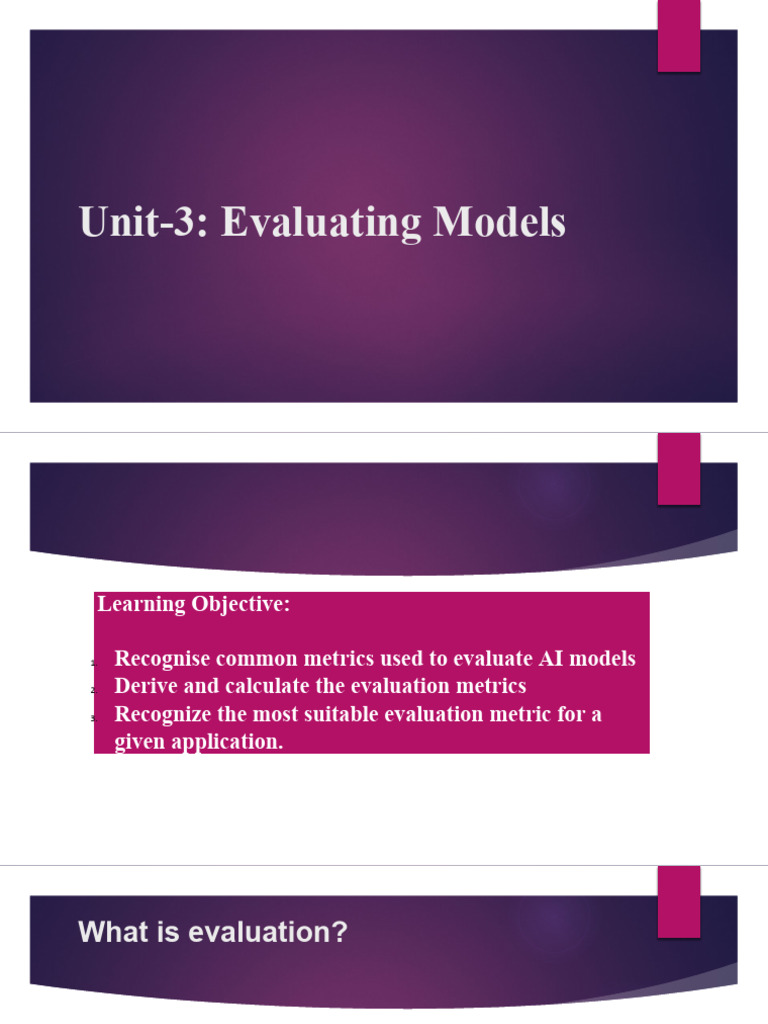 AI Model Evaluation Metrics Explained | PDF | Accuracy And Precision ...