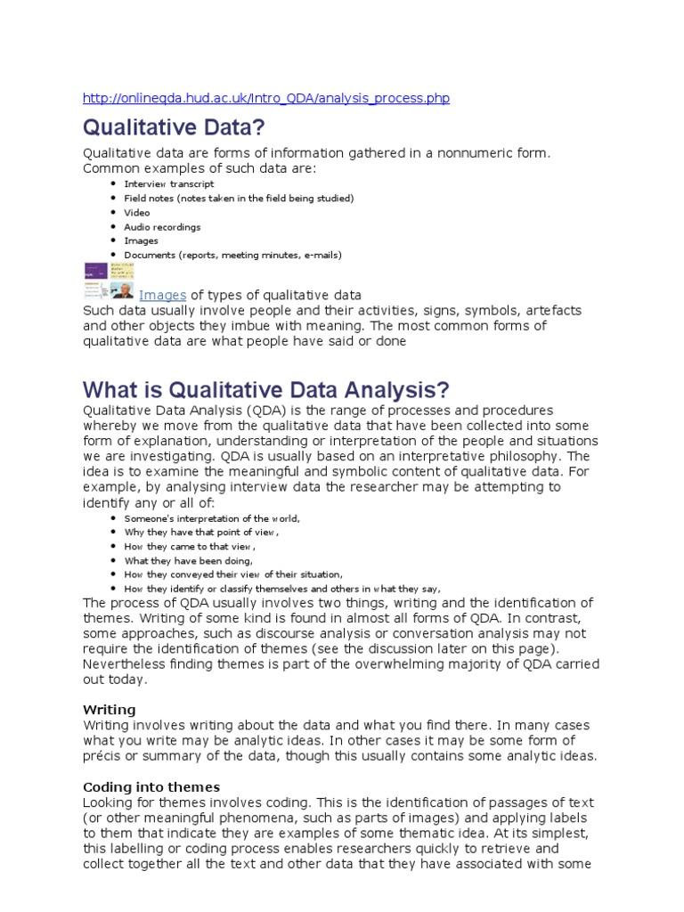 qda 1 | Qualitative Research | Data