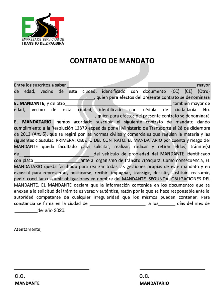 Contraro de Mandato | PDF