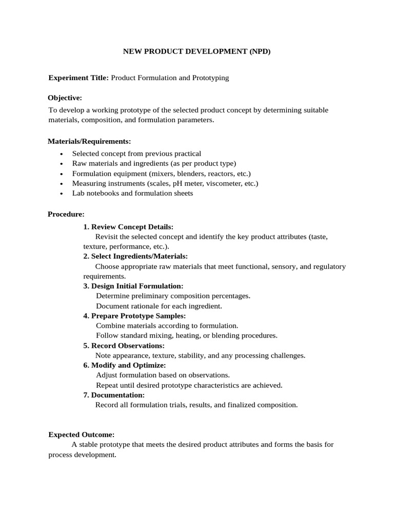 9) Product Formulation and Prototyping Practical | PDF | Mayonnaise ...