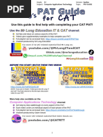 Mr Long's Grade 12 CAT PAT Guide | PDF | Html Element | Spreadsheet