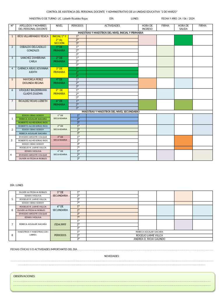 Control de Asist. 2024 Oficial | PDF